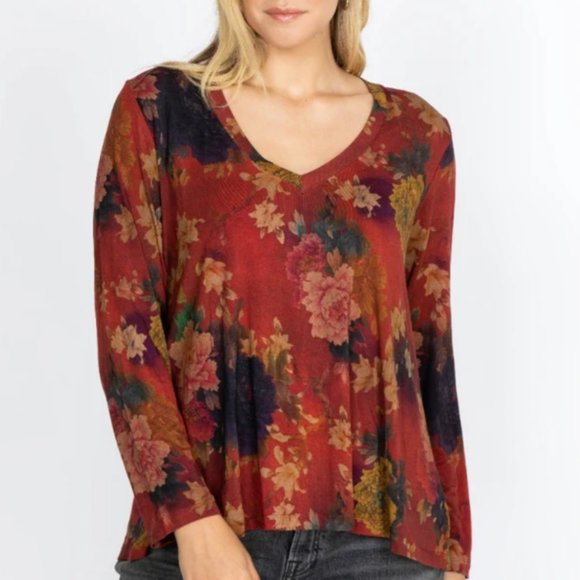 Johnny Was | Tops | Johnny Was Embers Floral Favorite Swing Tee Tshirt ...